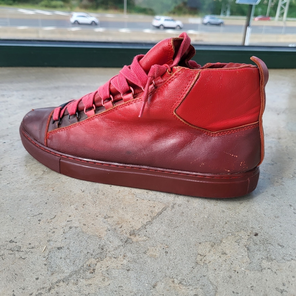 Balenciaga Red Hightop Sneakers Men's - Gem